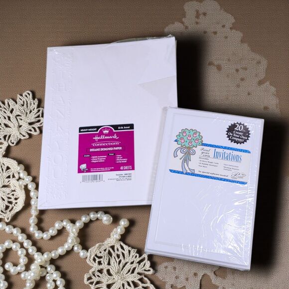 Hallmark | Office | Vintage Hallmark Deluxe Paper Pearl White ...